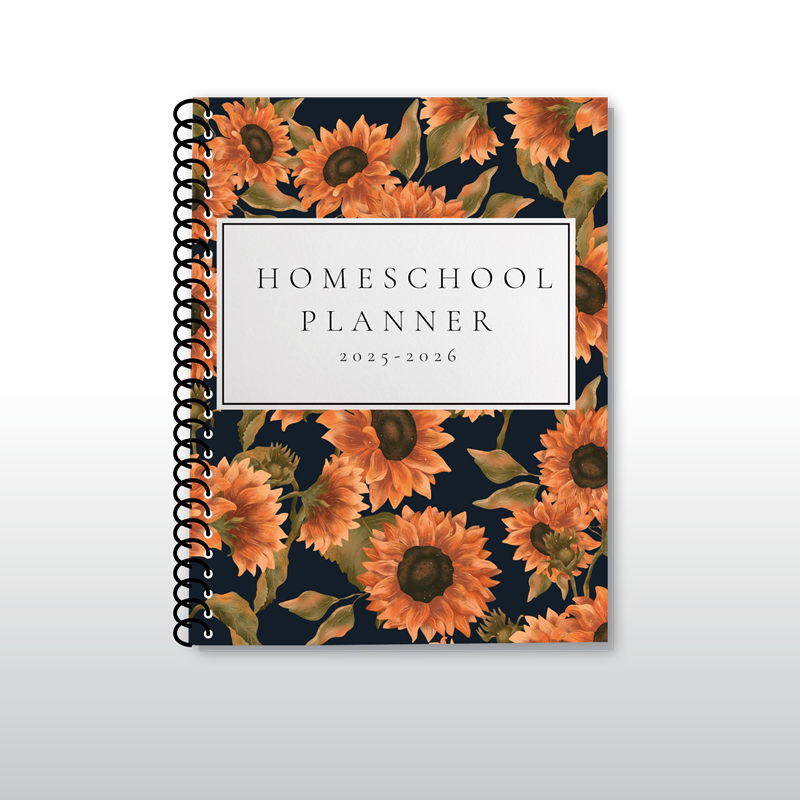 Homeschool Planner 2025-2026 - Dark Sunflower